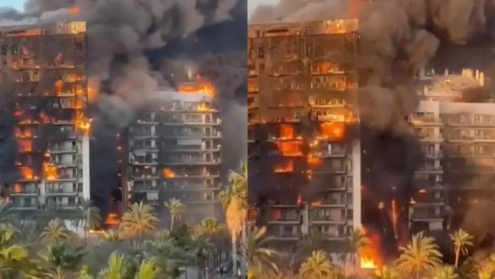 Incendio en edificio de Valencia, España afecta varias plantas y ...